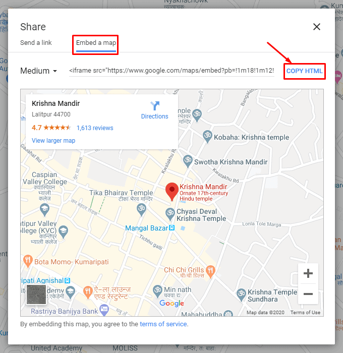 Add Google Map With IFrame Embed Code HashThemes
